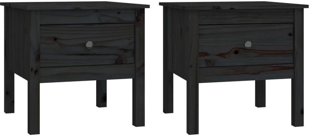 Zakito Home Stolik Boczny Z Litego Drewna Sosnowego 50X50X49cm Czarny (Zh813803) - Opinie i ...