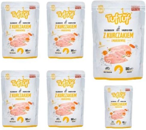 Karma Bult Tuf Tuf Saszetka Mielonki Dla Psa Kurczak Z Marchewką 6X100G - Ceny i opinie - Ceneo.pl