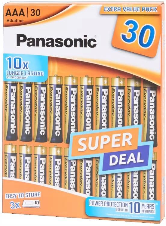 Panasonic 30 szt. Baterie Alkaliczne R03 Aaa Everyday Power ...