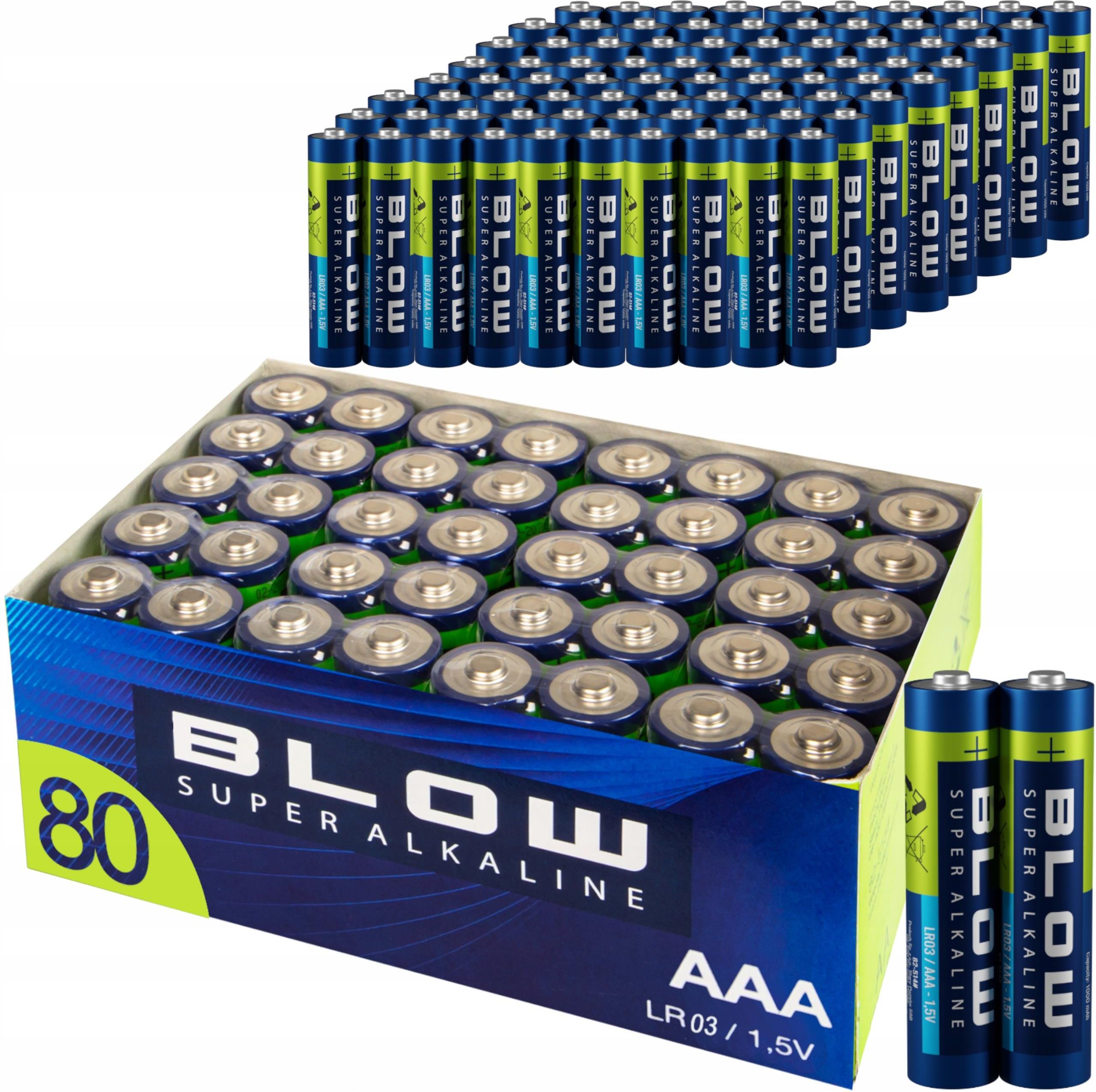 Blow 80x Bateria Baterie Alkaliczna Aaa LR3 R3 Paluszki Zestaw - Ceny i ...
