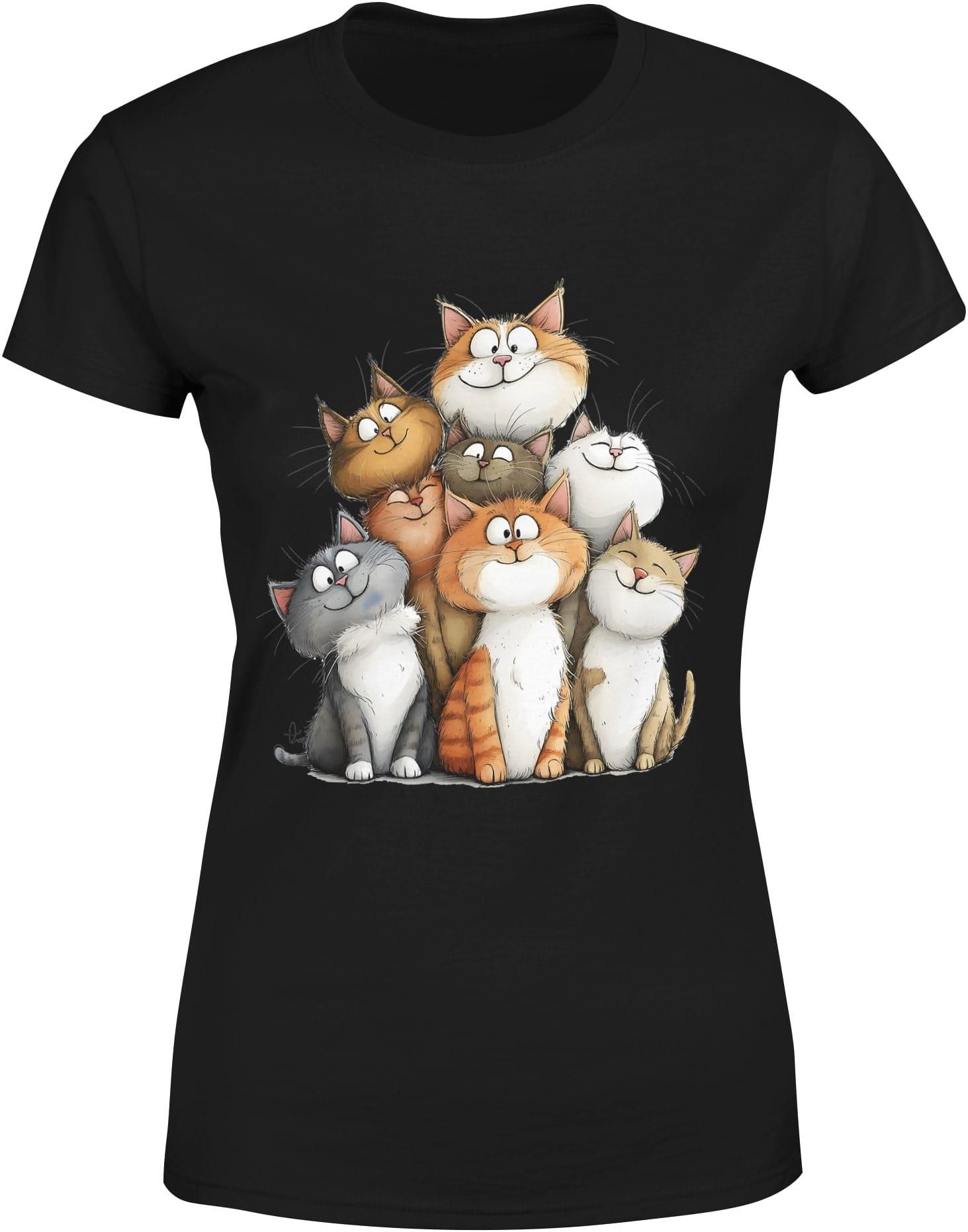 Animowane koty ekipa kotków Damska koszulka (M, Biały) - Ceny i opinie ...