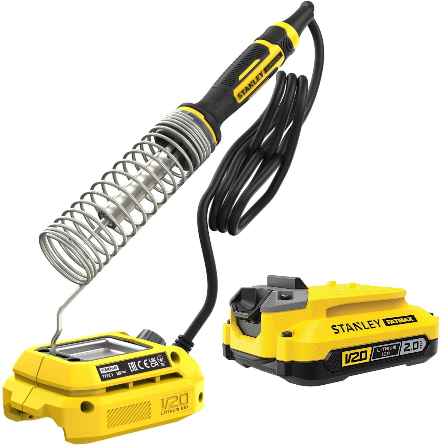 Lutownica Lutownica akumulatorowa 18V V20 Stanley SFMCE040B + aku 2Ah ...