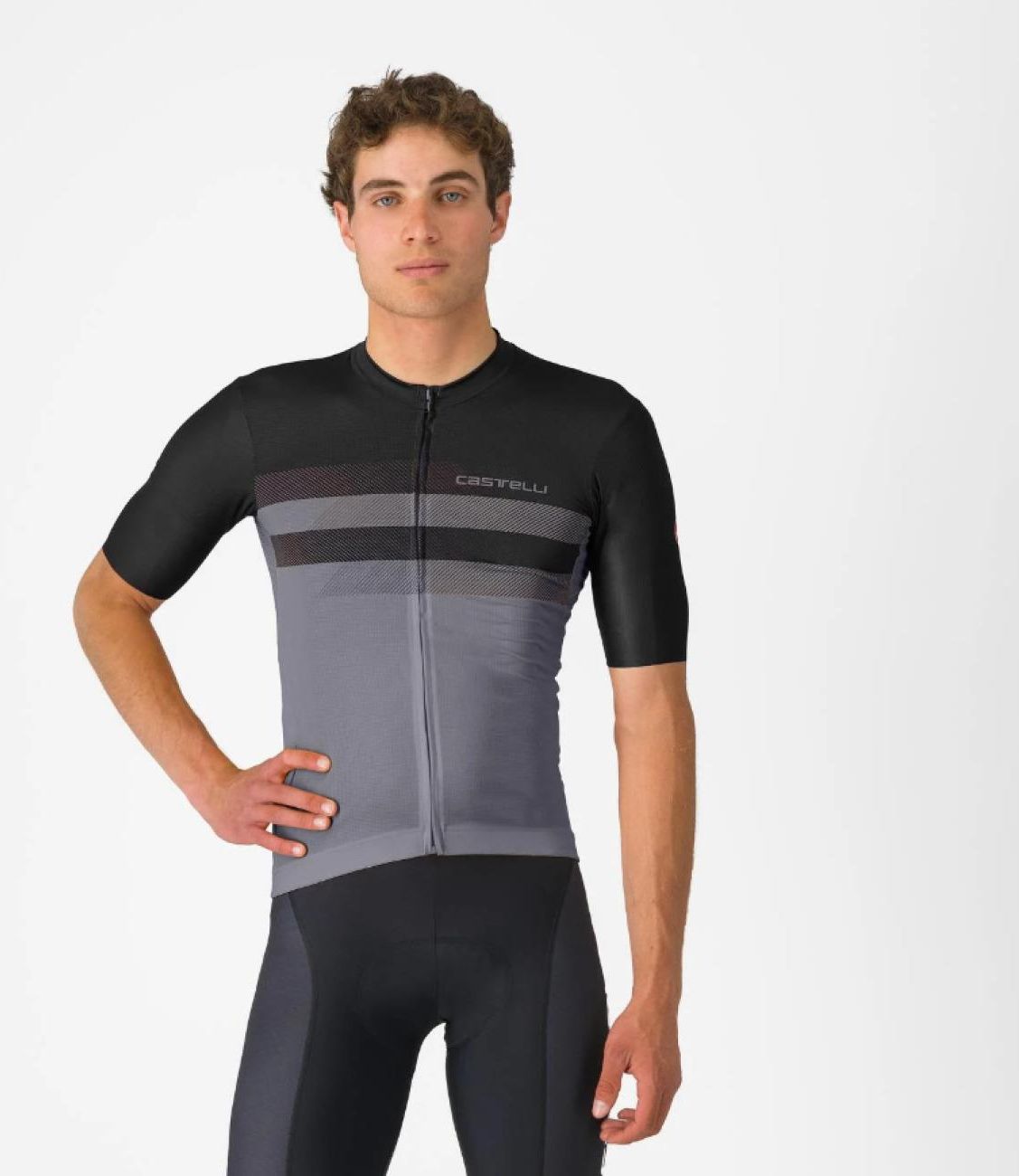 Castelli Koszulka Kolarska Z Krótkim Rękawem - Simbolo Szary/Czarny 2Xl ...