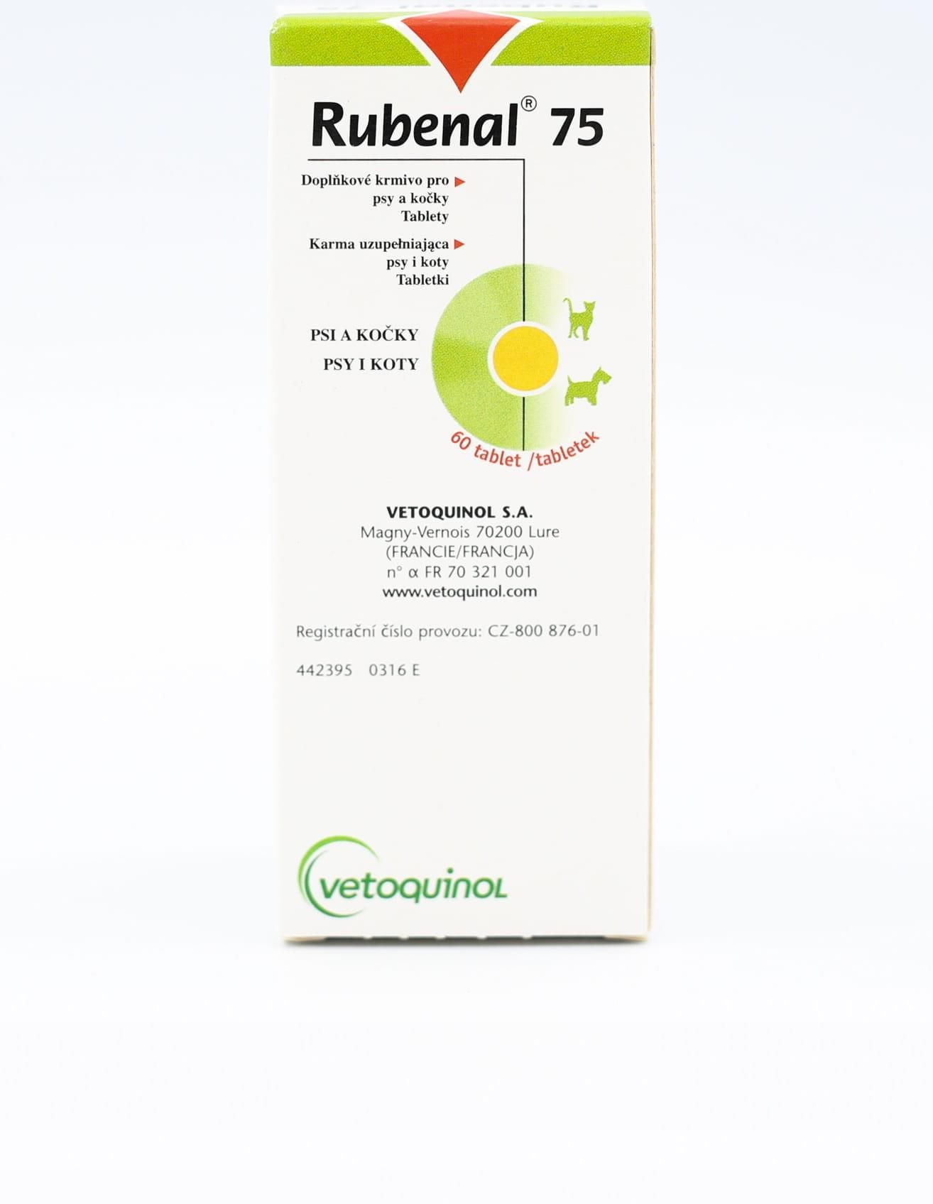 Vetoquinol Rubenal 75mg 60tabl - Ceny i opinie - Ceneo.pl