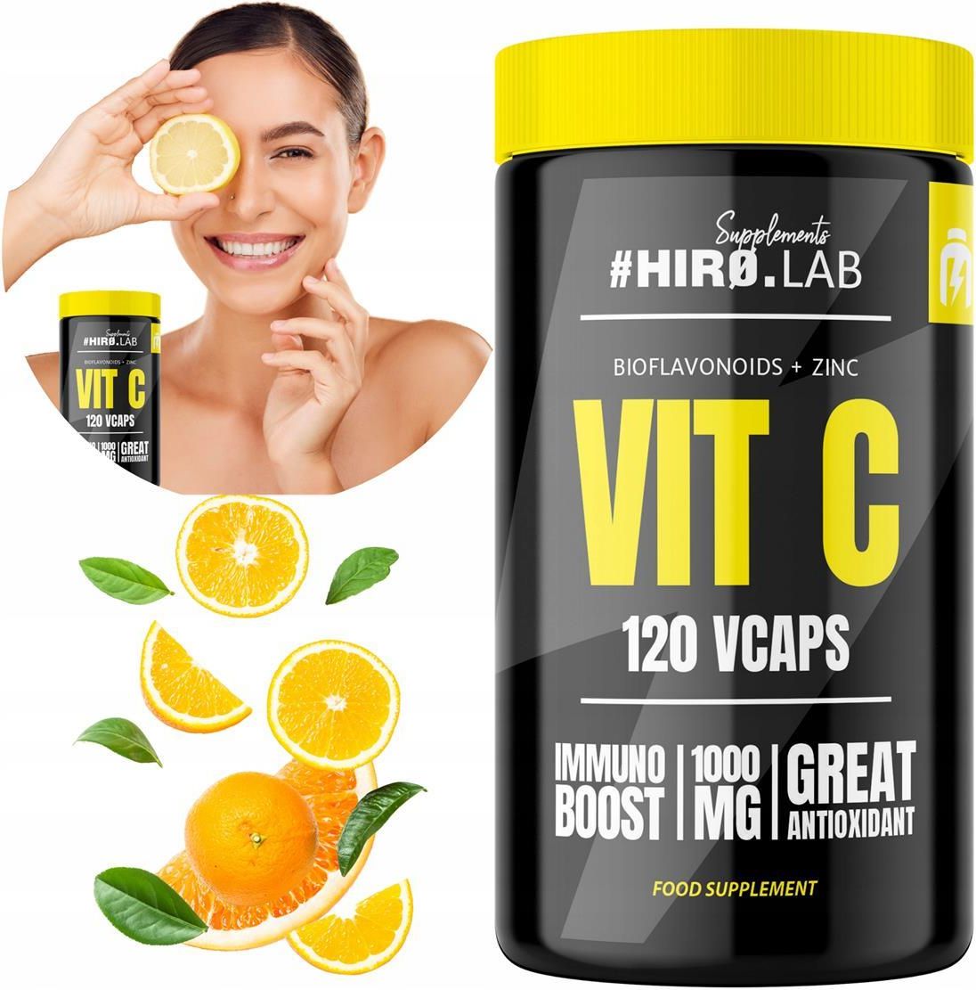 Hiro Lab Witaminy Vitamin C 1000mg +Bioflavonoids 120kaps. - Opinie i ...