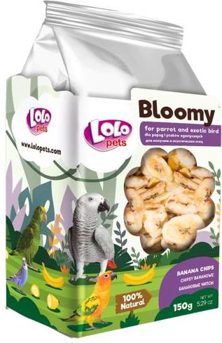 Lolo Pets Bloomy Chipsy Bananowe Dla Papug I Ptaków Egzotycznych 150G ...