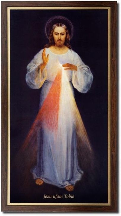 Obraz religijny Jezus Miłosierny Jezu Ufam Tobie E. Kazimierowskiego rama - Ceny i opinie - Ceneo.pl