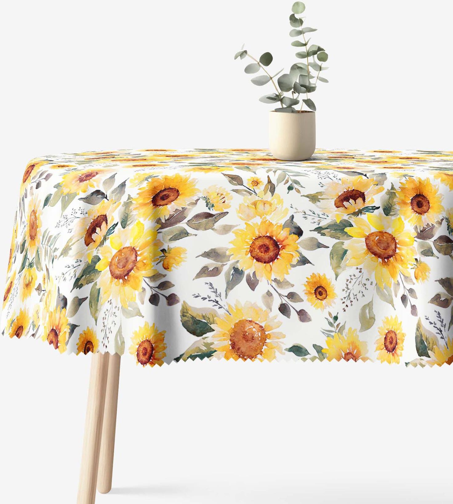 Goldea Obrus Owalny Plamoodporny Kwiaty Słonecznika 80x140cm - Opinie i atrakcyjne ceny na Ceneo.pl