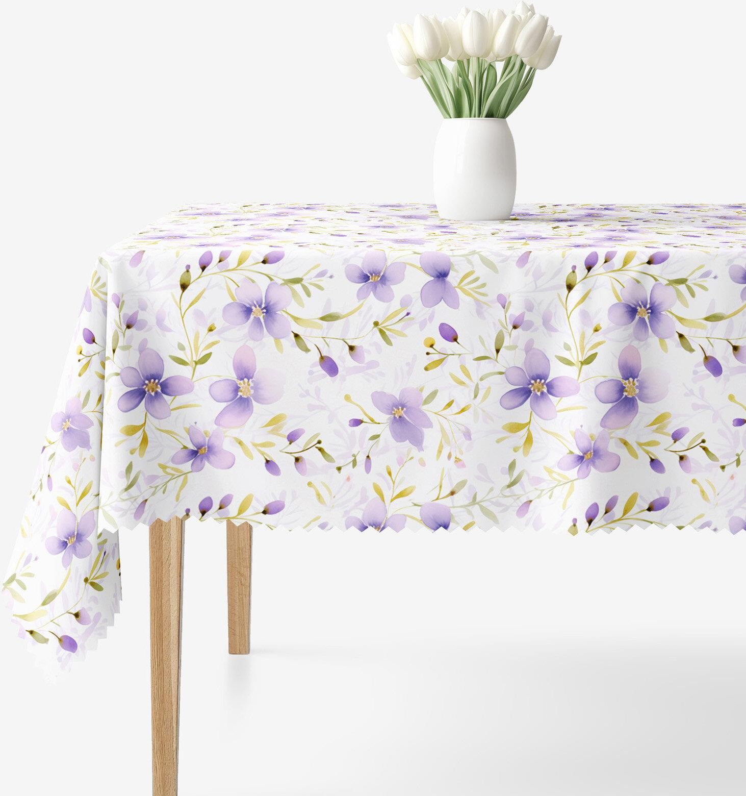 Goldea Obrus Plamoodporny Kwiaty Fiołka 140x180cm - Opinie i atrakcyjne ceny na Ceneo.pl
