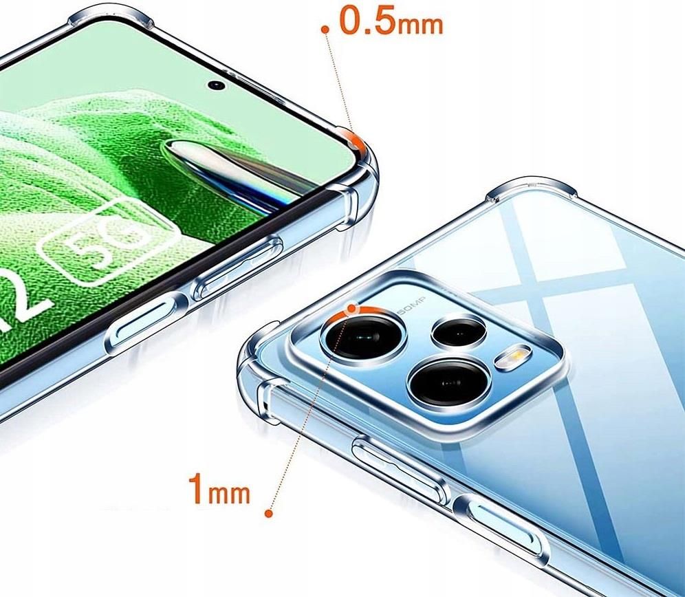 Etui Do Xiaomi Redmi Note 12 Pro 5G +Szkło Anti Shock Wyspa Clear Case ...
