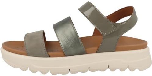Geox Damskie sandały D Xand 2.1s B Slide, Sage Dk Green, 38 EU - Ceny i ...