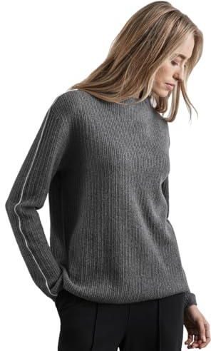 STREET ONE Cosy Sweater with Contrast Detale, Echo Grey Mel., 46 - Ceny ...