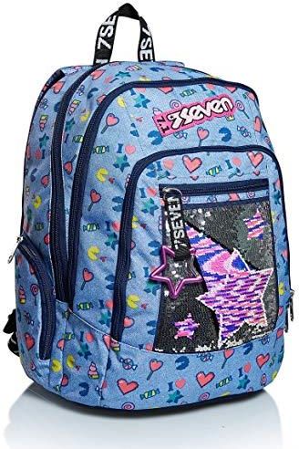 Seven Backpack Advanced Starry Rainbow Knapsack Padded School Bag ...