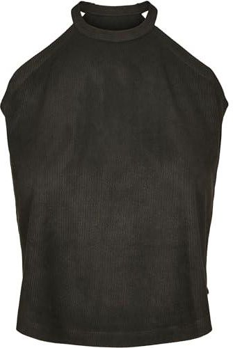 Urban Classics Damski top Peached Rib Neckholder góra Sport Top, czarny ...