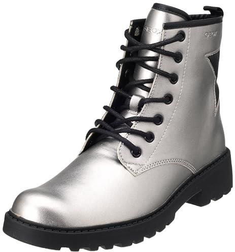 Geox Dziewczęca J Casey Girl Ankle Boot, Dk Silver Black, 39 EU - Ceny ...
