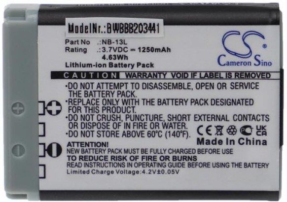 Vhbw Bateria Nb-13L Do Canon Powershot G7 / G7X G9X 1250 Mah 888203441 - Ceny i opinie na Ceneo.pl