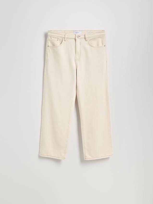 Reserved - Jeansy straight leg - złamana biel - Ceny i opinie - Ceneo.pl