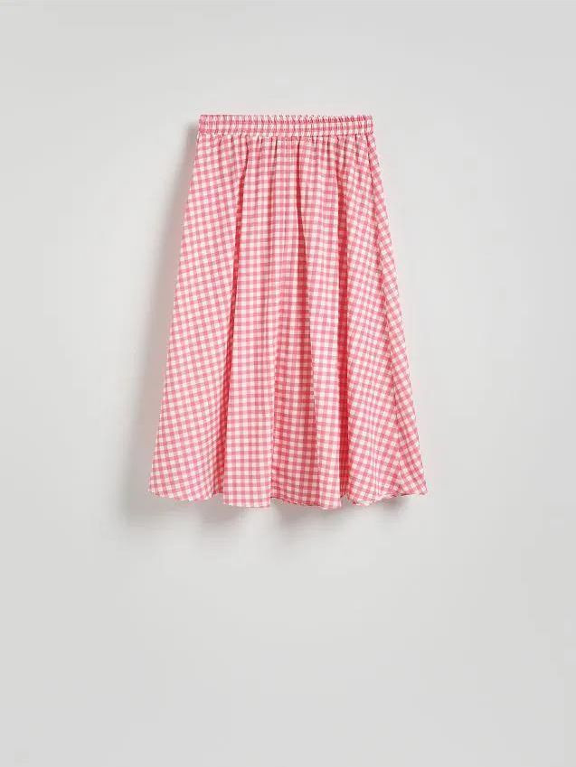 Reserved - Spódnica w kratę vichy - brudny róż - Ceny i opinie - Ceneo.pl