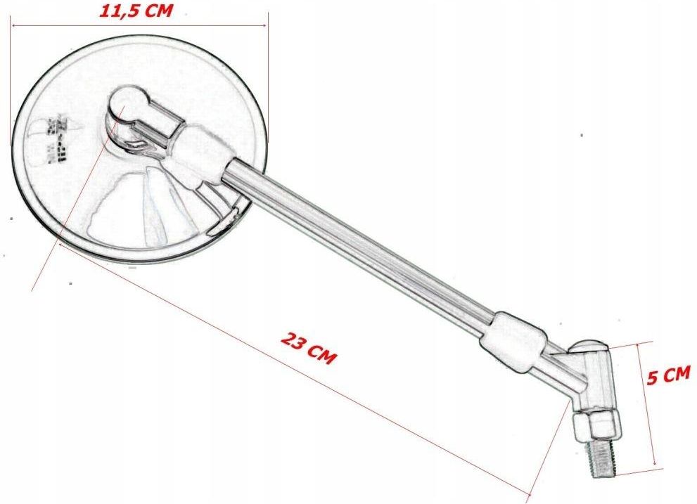 Motrix Lusterka Chrom Kawasaki En500 Vn500 800 900 1500 1600 2000 M10 ...