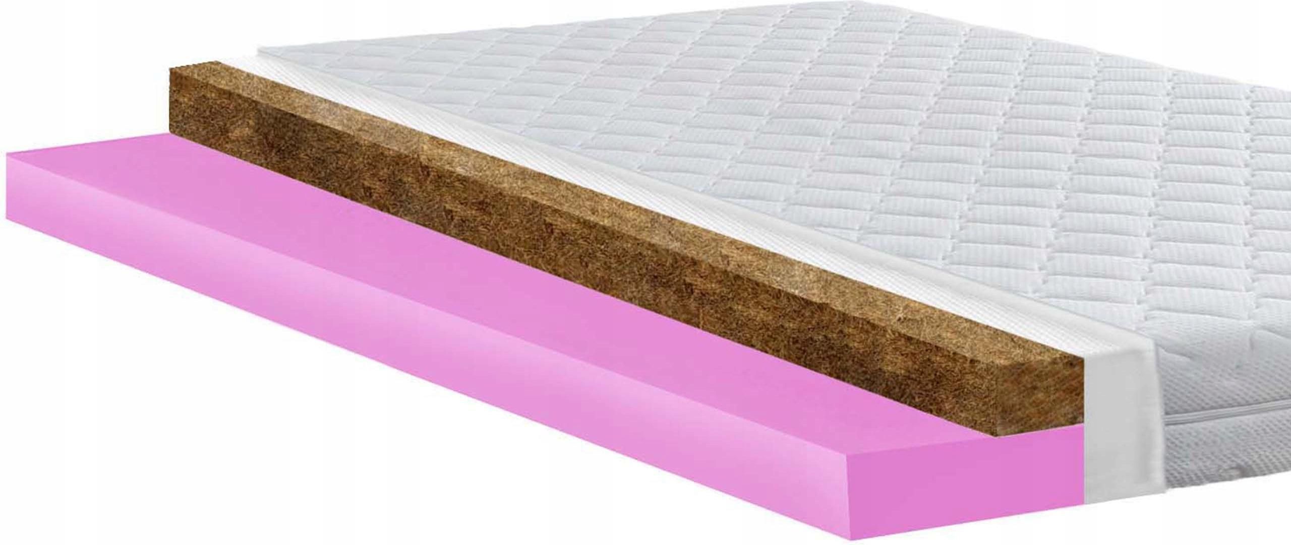 Materac Materace Z Gór Materac nawierzchniowy 140x200 kokos z pianką hr ...