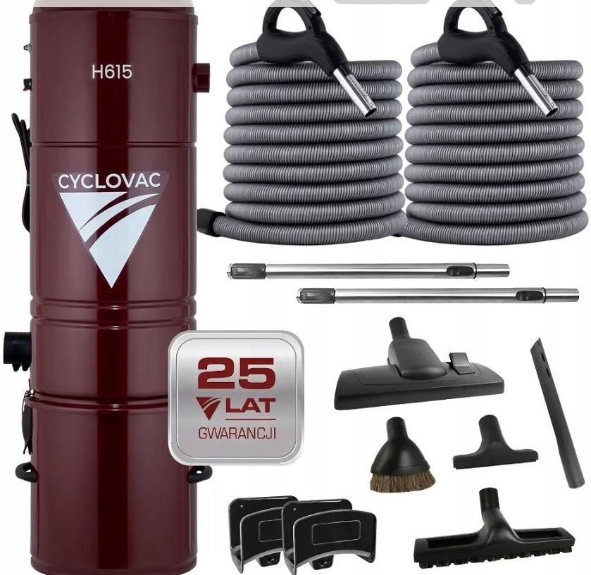 Cyclovac Cyclo Vac H615 Zestaw Magnum Max X2 Z Wężami 9/10M Lub 12M ...