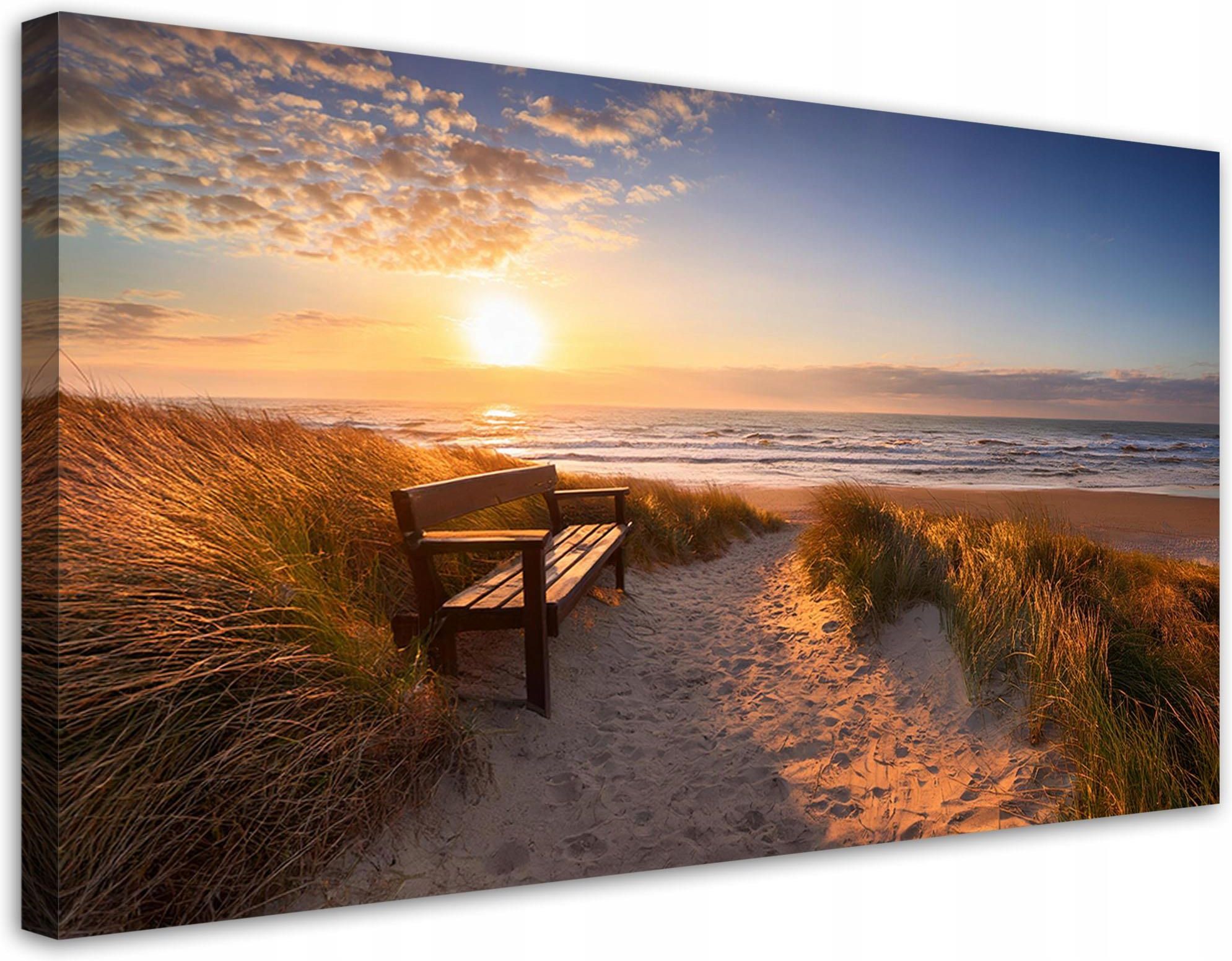 Feeby Obraz na płótnie, Plaża Morze Wydmy Zachód Słońca 100x50 - Opinie i atrakcyjne ceny na ...
