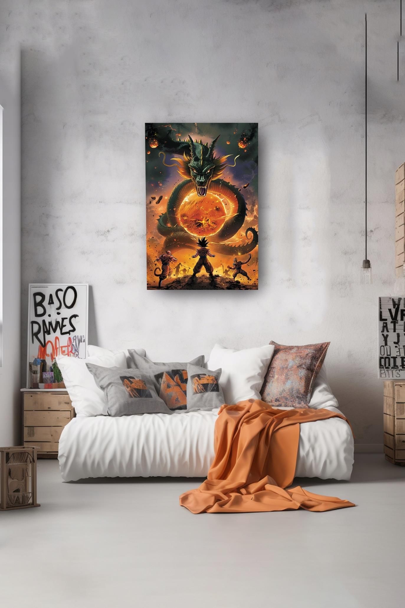 Obraz Dbz Len 40cmx50cm Songohan Goku Songo Ssj Smoj Smocze Kule ...