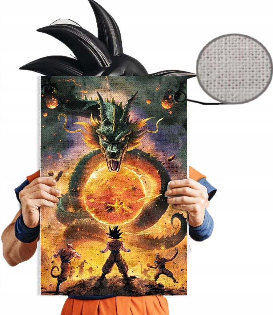 Obraz Dbz Len 40cmx50cm Songohan Goku Songo Ssj Smoj Smocze Kule ...
