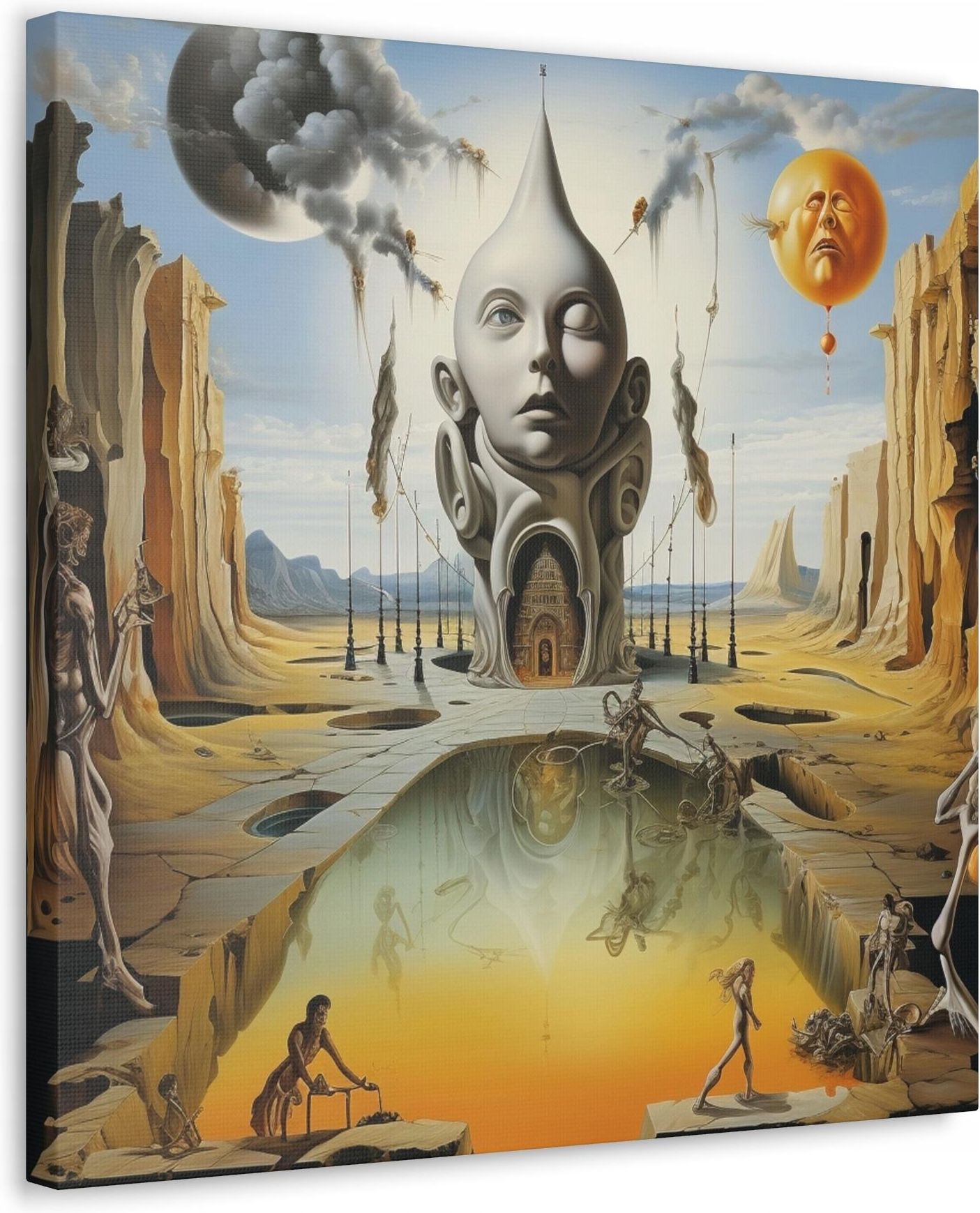 Obraz na płótnie 90x90 Salvador Dali styl 4 jak olejny druk cyfrowy ...