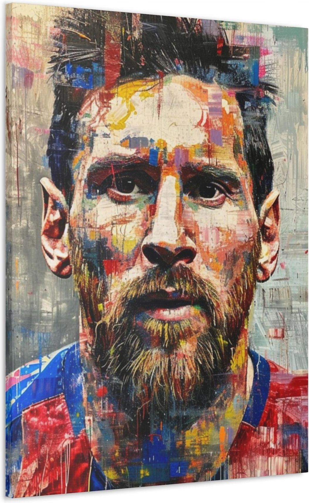 Obraz na płótnie Leo Messi Fc Barcelona w stylu Graffiti Mural 70x50 ...