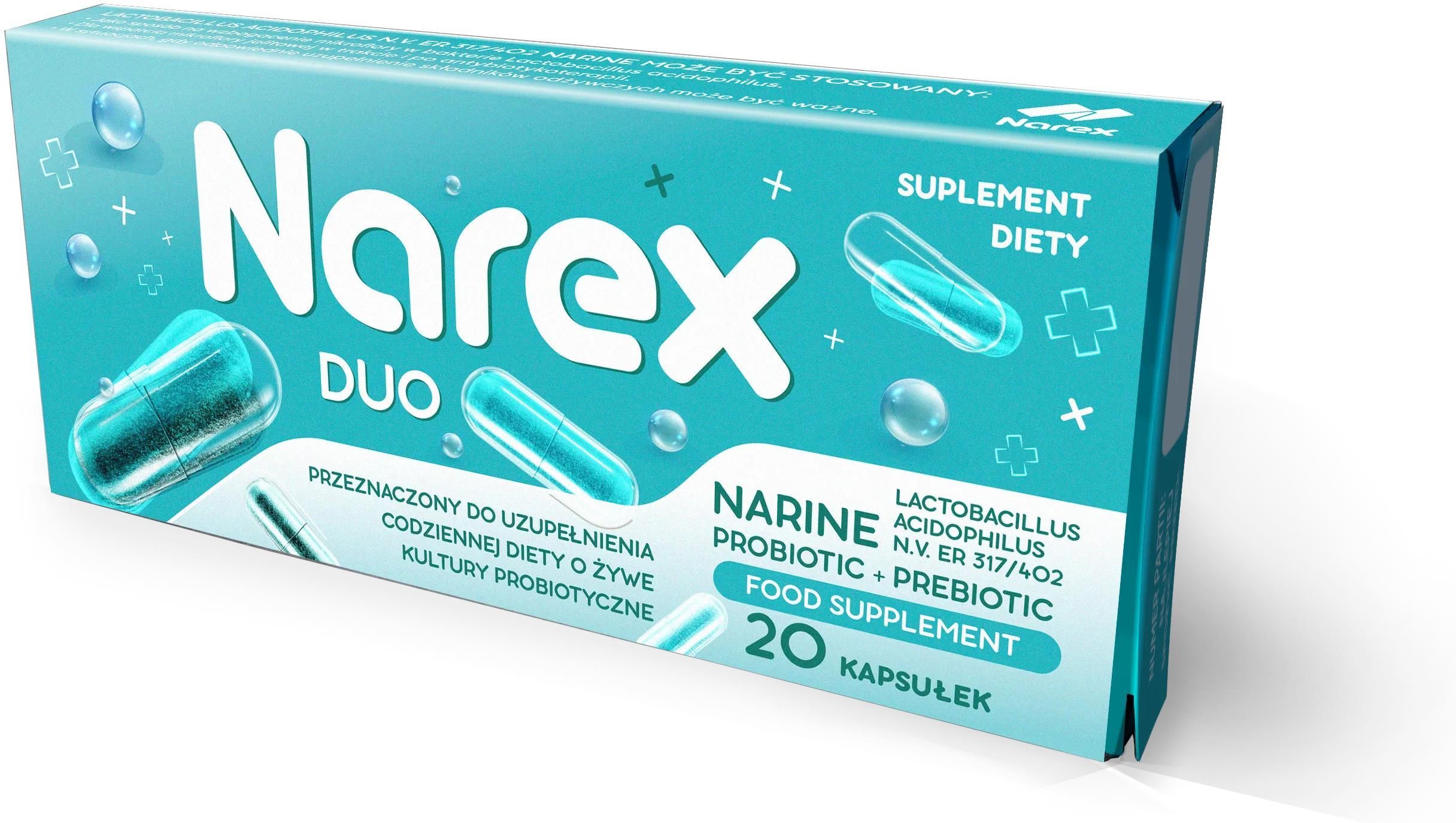 Probiotyk Narine Narex Duo 20kaps. - Opinie i ceny na Ceneo.pl