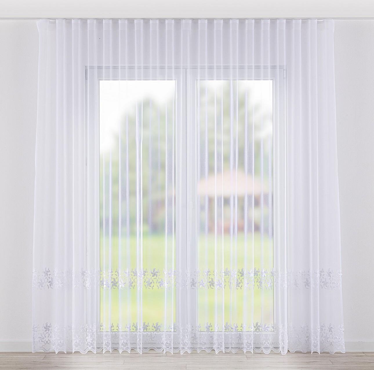 Dekoria.Pl Firana Na Taśmie Wave Biały Z Wzorem Woale I Firany 140x260 ...