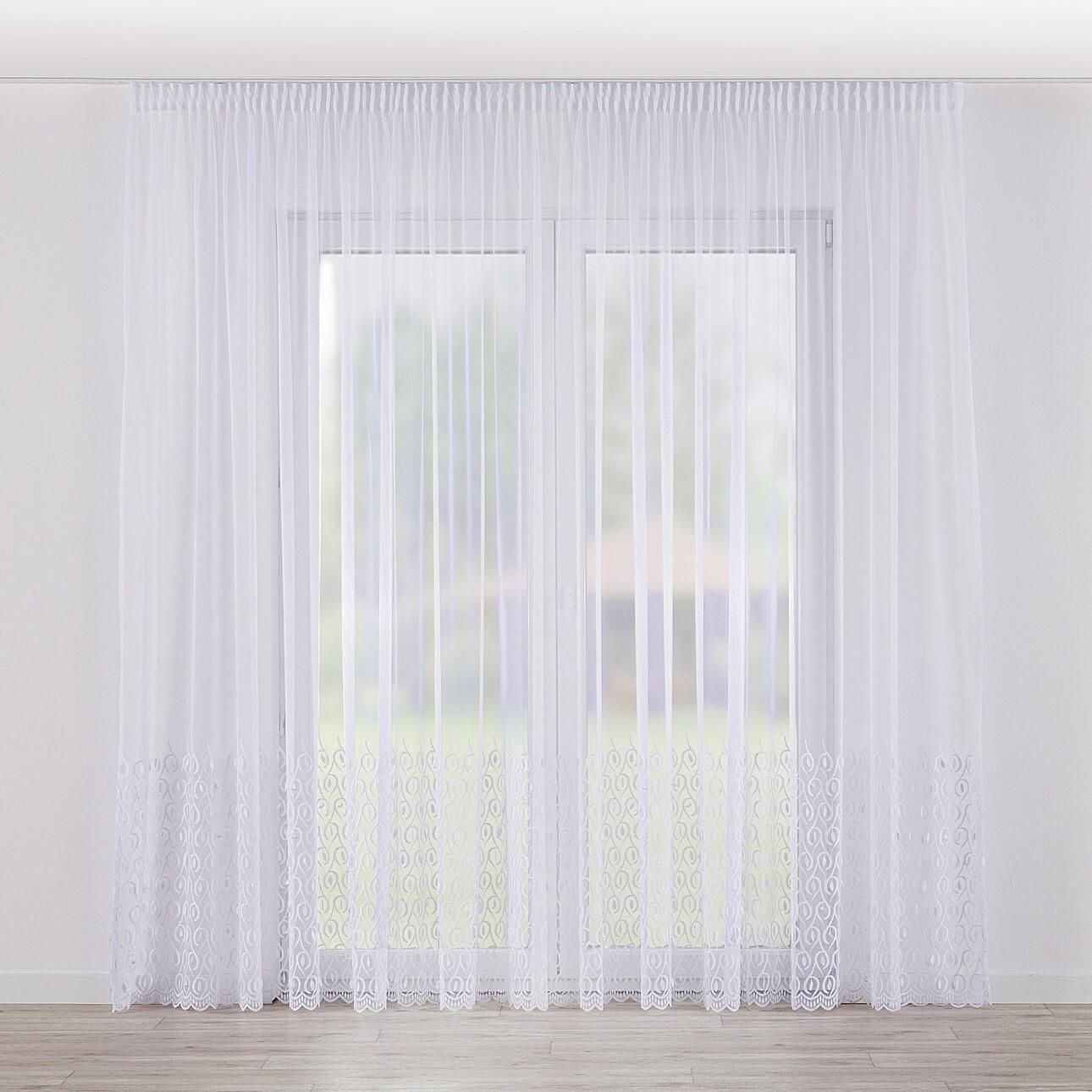 Dekoria.Pl Firana Na Taśmie Biały Z Wzorem Woale I Firany 140x260 cm ...