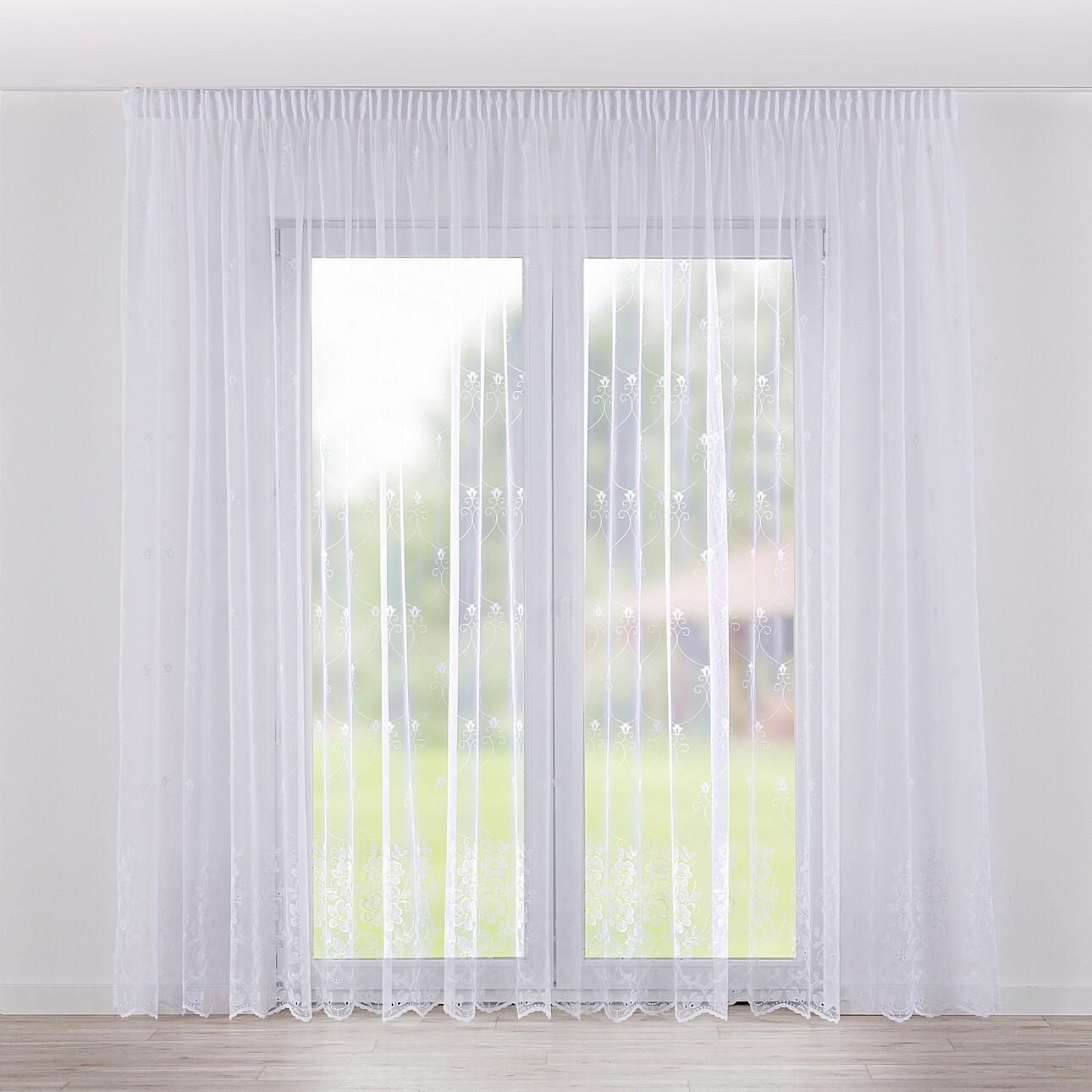 Dekoria.Pl Firana Na Taśmie Biały Z Wzorem Woale I Firany 140x260 cm ...