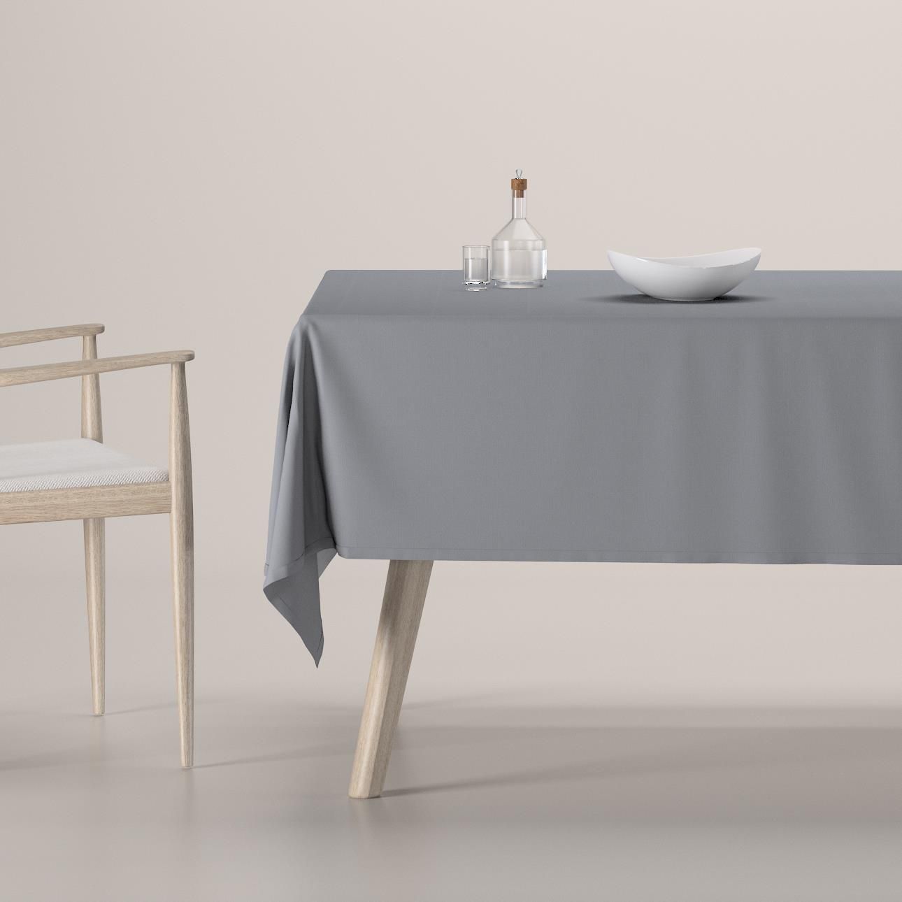 Dekoria.pl Obrus prostokątny, Slade Grey (szary), Cotton Panama 130x160 ...