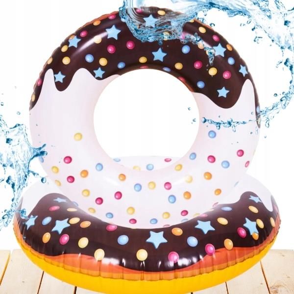 Koło Dmuchane Duże Materac Do Wody Do Pływania Basenu Donut Kółko 115CM ...