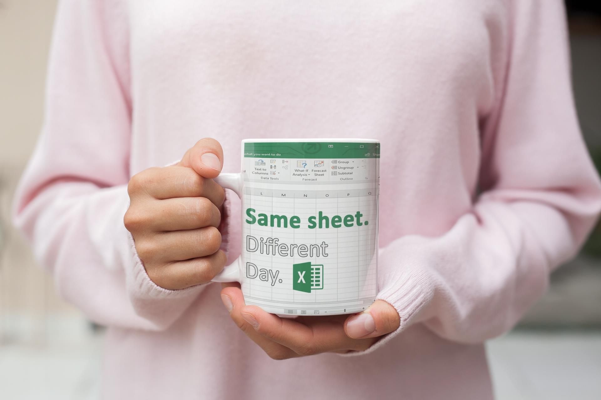 Śmieszny Kubek Same Sheet Different Day Do Pracy Biura Excel - Ceny i ...
