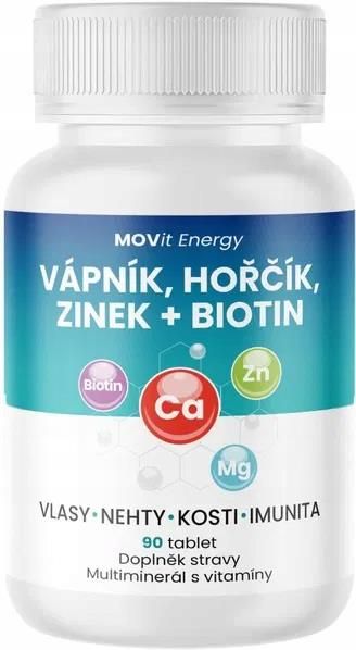 Movit Energy Wapń Magnez Cynk Biotyna 90tabl. - Opinie i ceny na Ceneo.pl