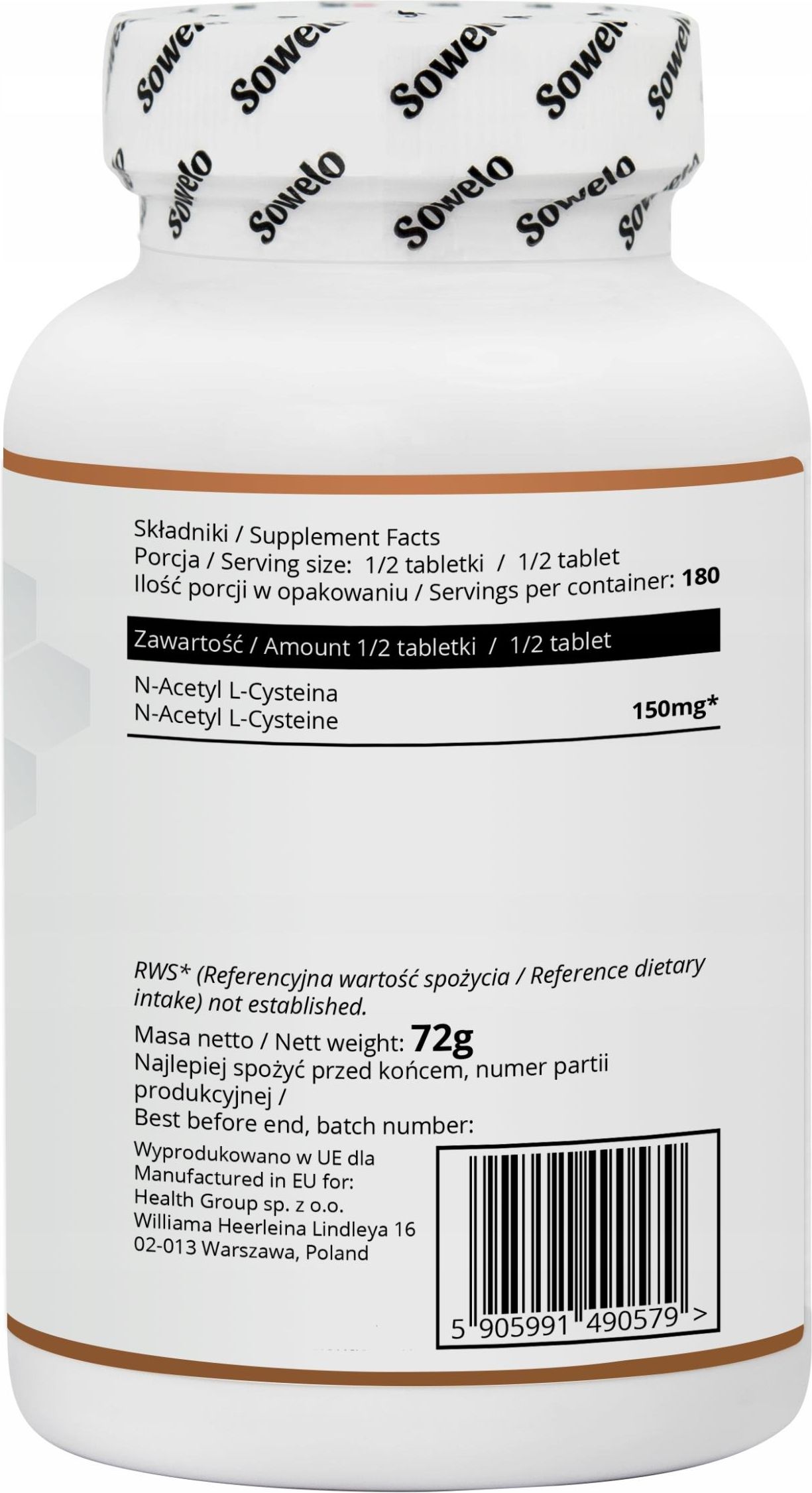 Sowelo Nac N-Acetylocysteina 150mg - Opinie i ceny na Ceneo.pl