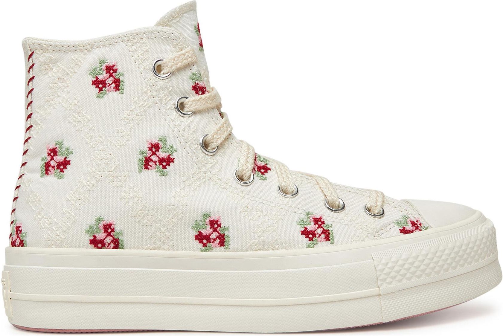 Converse Chuck Taylor All Star Lift Platform Rose Cross Stitch A13659C ...