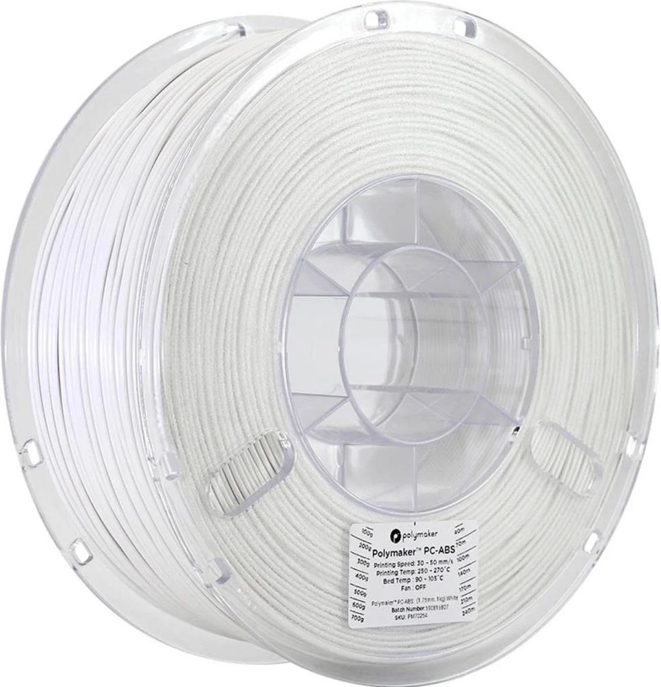 Filament Polymaker Filament Pc\Abs Pc04002 1.75mm 1kg Biały - Opinie i ceny na Ceneo.pl