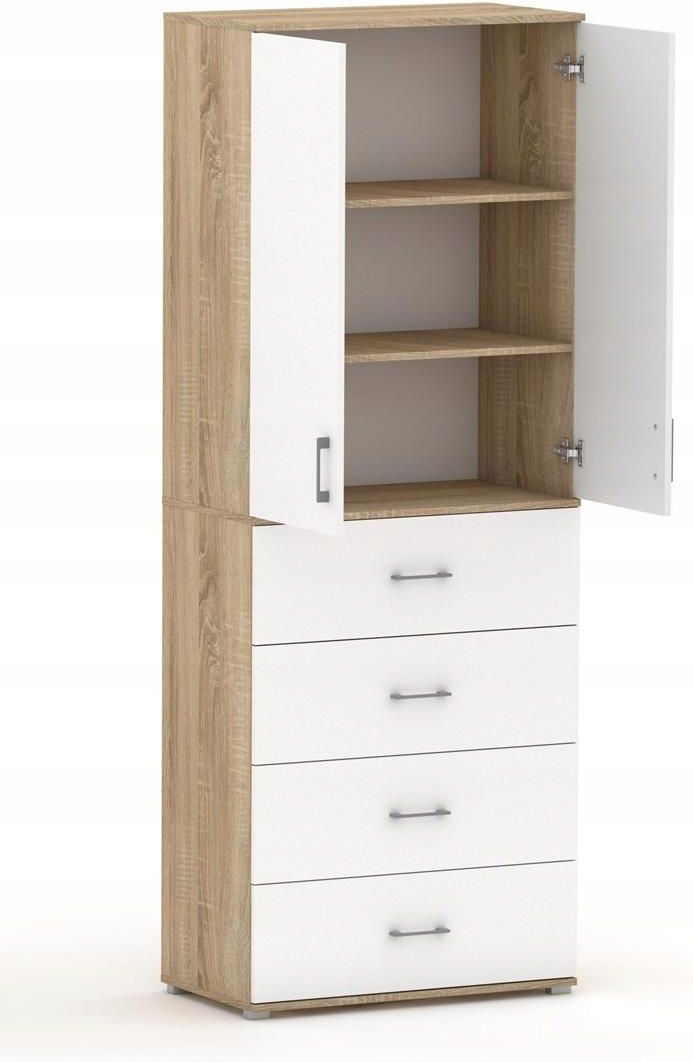 Gindo Szafa Biurowa Z Szufladami Pola 215 4S3P2D - 2 Drzwi - Dąb Sonoma ...