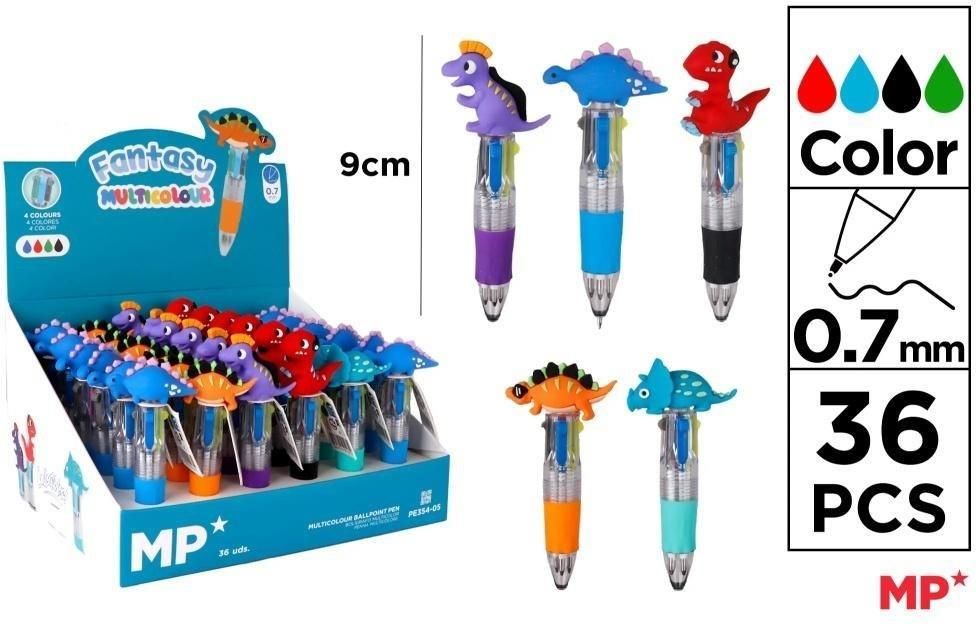Mp Main Paper Długopis Mini 4-Kolorowy 0.7Mm Dinozaur 36Szt. - Ceny i ...