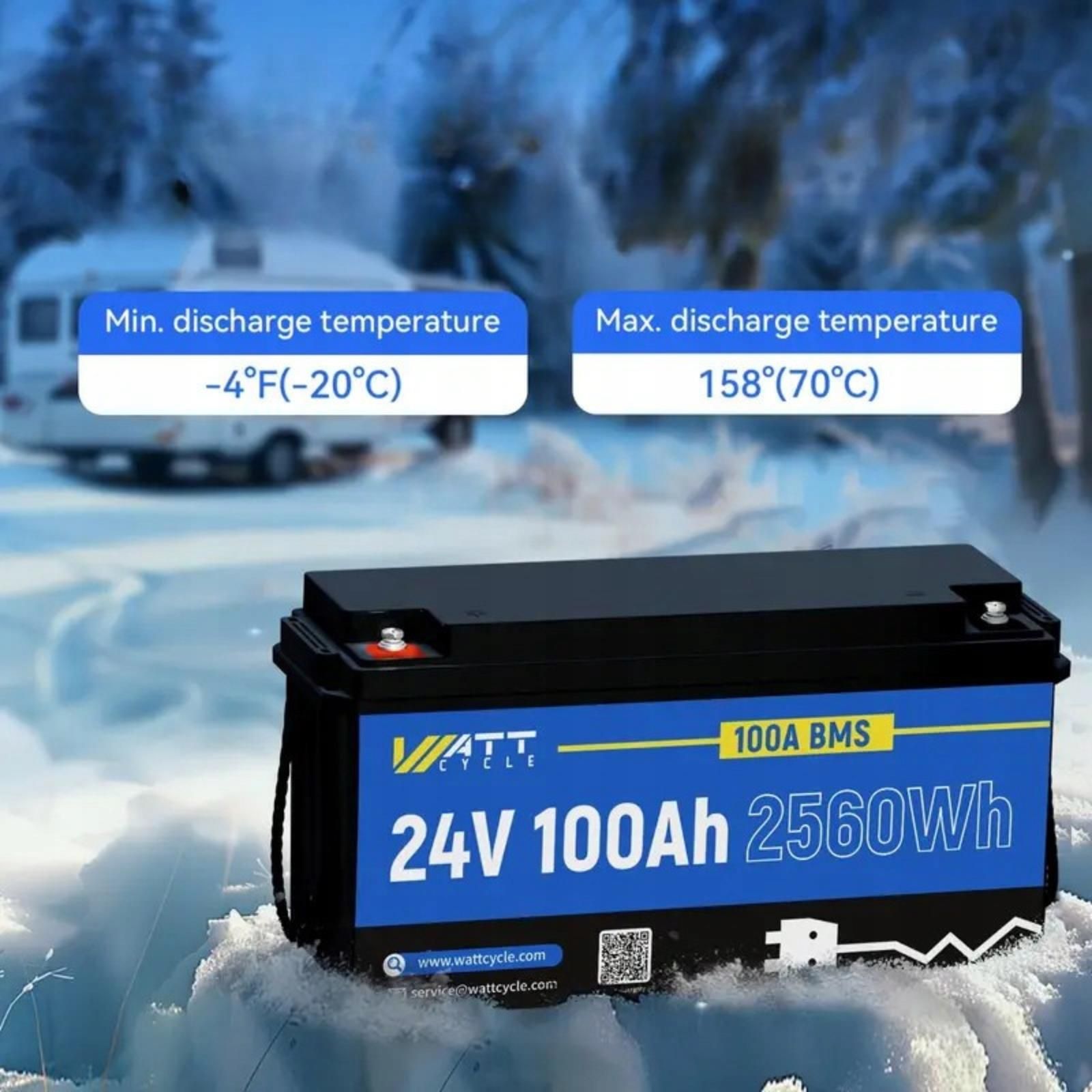 Bateria do zasilacza Wattcycle Akumulator LiFePO4 24V 100AH Lekka ...