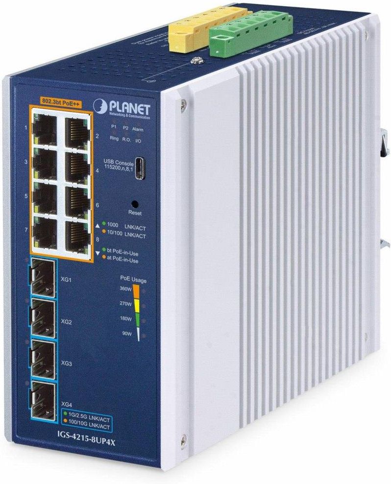 Planet IGS-4215-8UP4X IP30 Industrial L2/L4 8-Port (IGS42158UP4X) - Opinie i ceny na Ceneo.pl