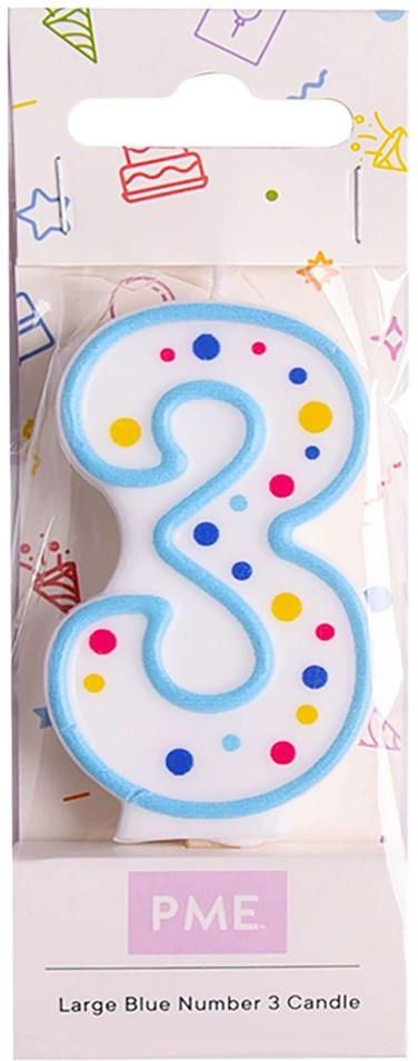 PME Cake - Świeczka Cyfra 3 Niebieska - Opinie i atrakcyjne ceny na ...
