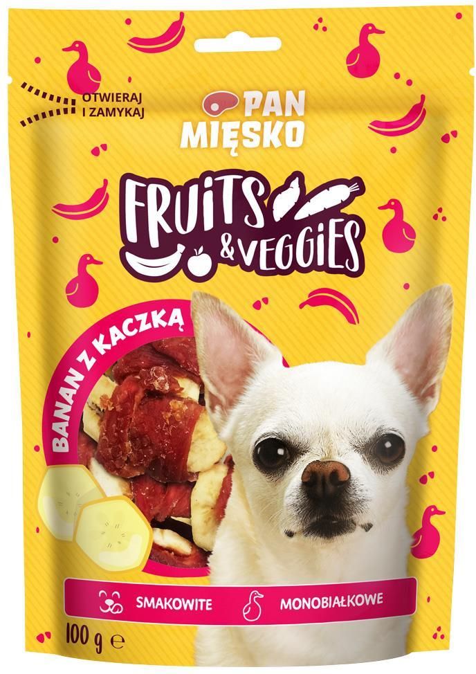 Karma Pan Mięsko Fruits & Veggies Banan Kaczka 100g - Ceny i opinie ...