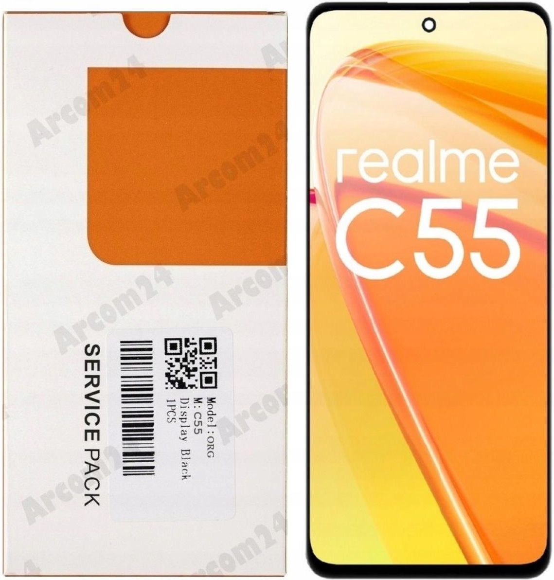 Podzespoły do telefonu Oppo Wyświetlacz Ekran Lcd Oem Do Realme C55 ...