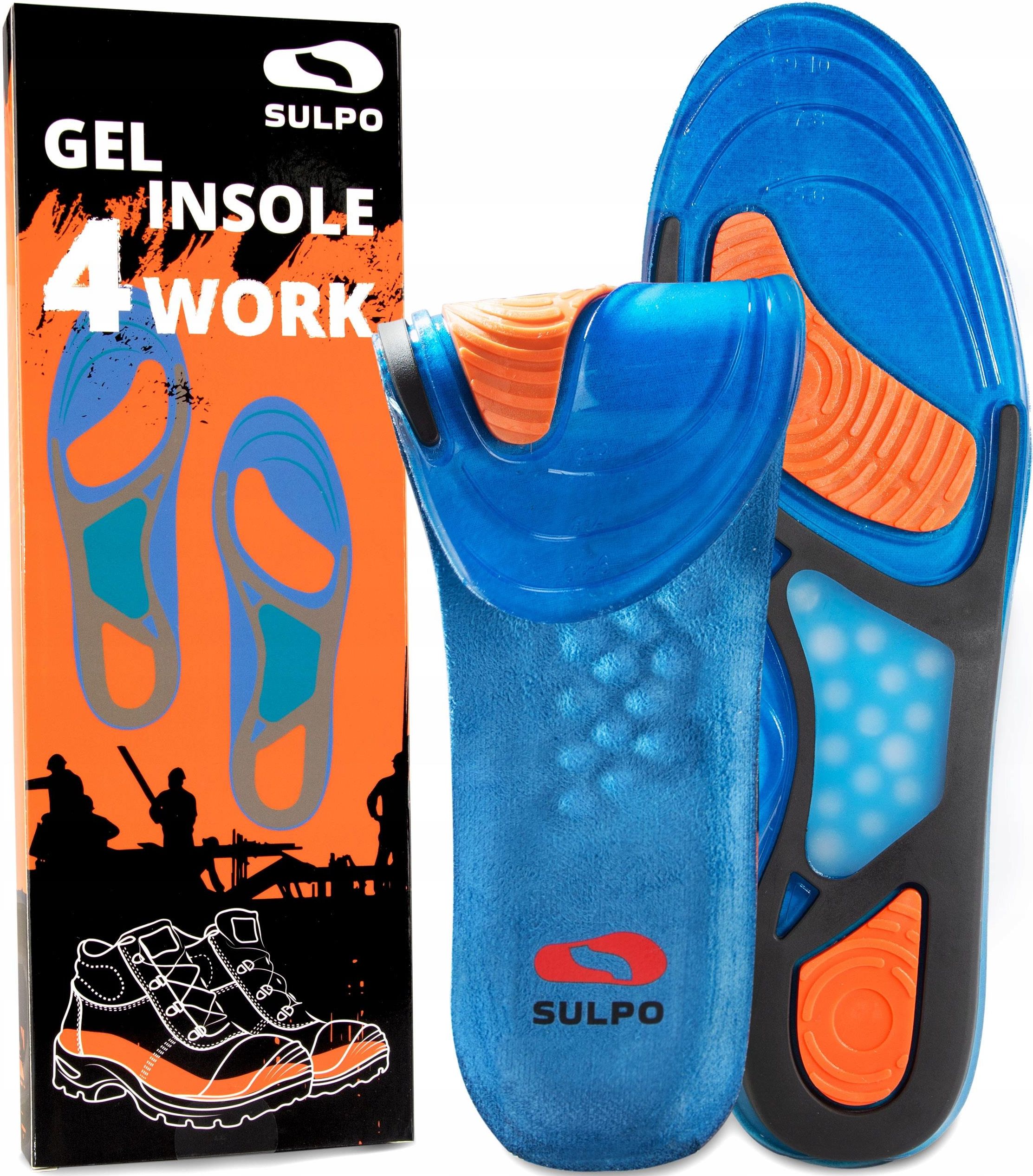 Sulpo Wkładki żelowe do butów roboczych amortyzujące Bhp 42-46 (D032) - Opinie i atrakcyjne ceny ...