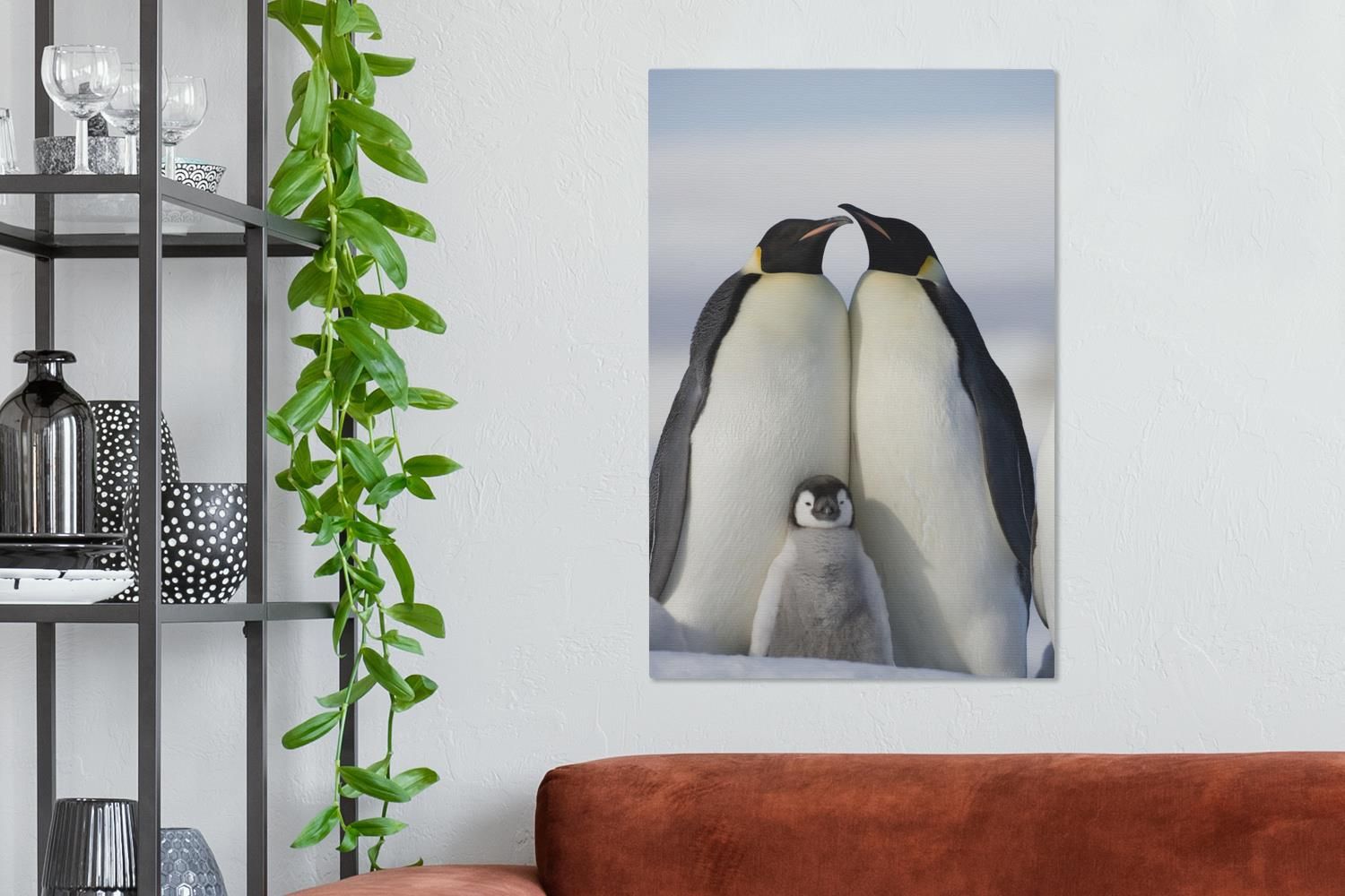 Muchowow Obraz Na Płótnie Pingwin Rodzina Śnieg 60X90Cm (36782419 ...